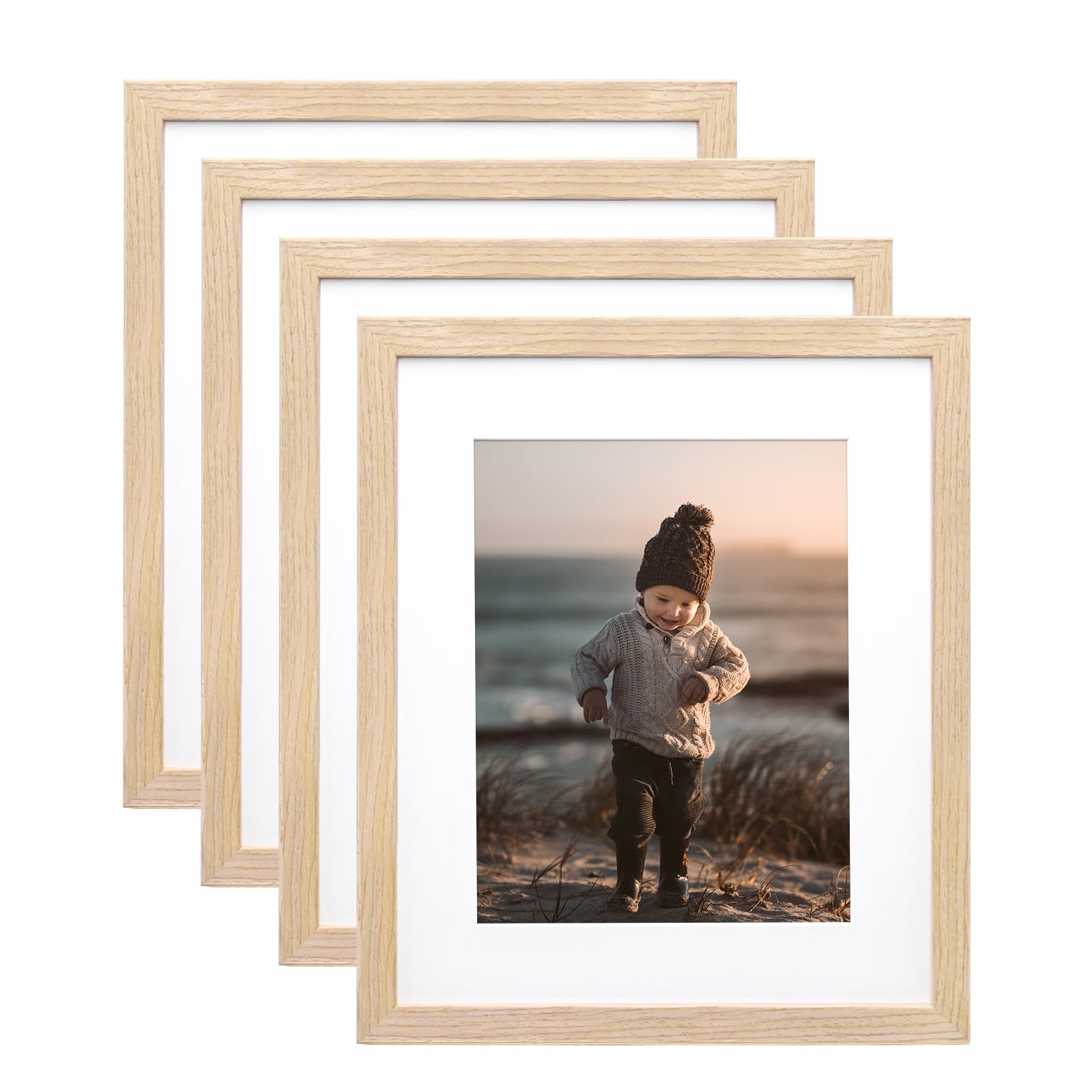 KINLINK 10x12 Picture Frames Natural Wood Frames with Acrylic ...