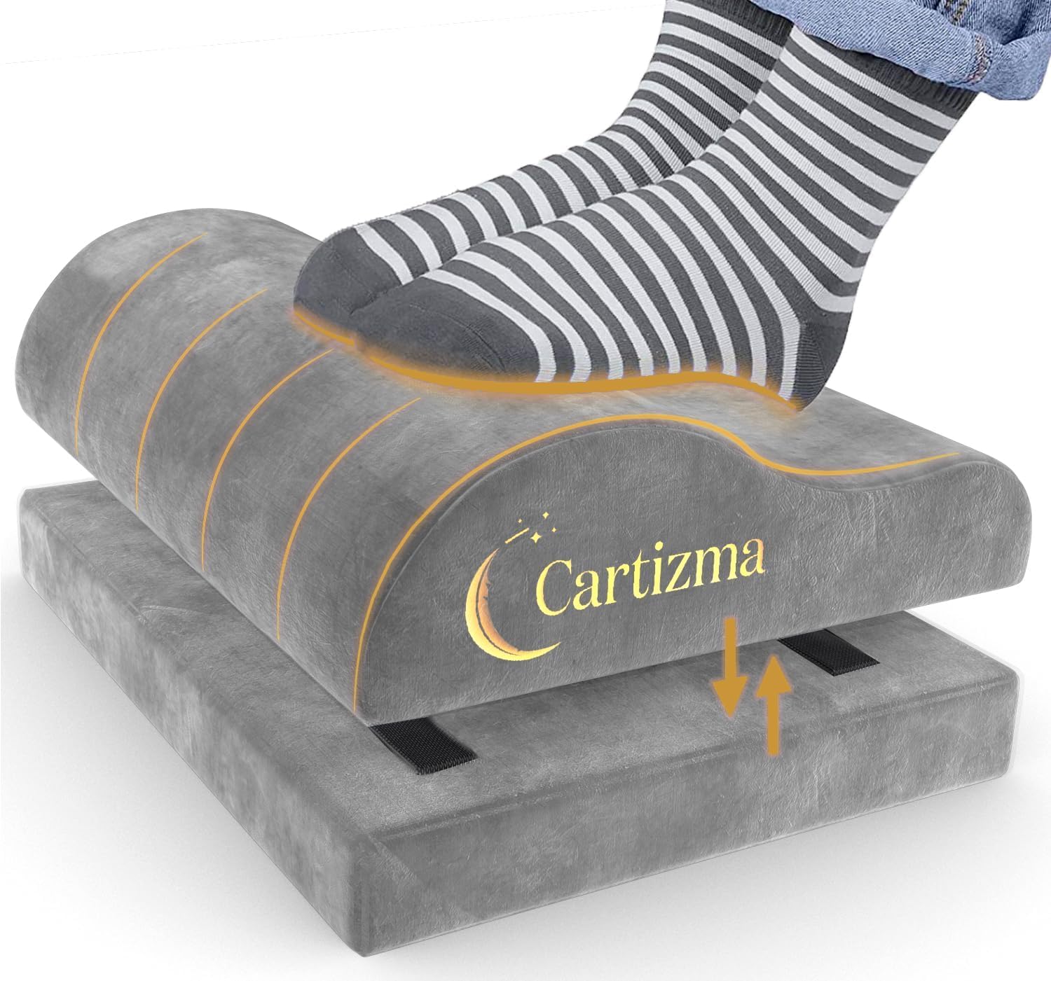 Cartizma Ergonomic Foot Rest for Under Desk at Work - Wavy Shaped for ...