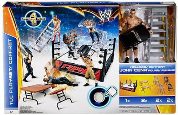 WWE TLC PLAYSET TABLES/LADDERS/CHAIRS WITH JOHN CENA FIGURE (CANADA ...