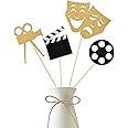 Amazon.com: Theatrical Mask Centerpiece Sticks, Comedy Movie Night ...