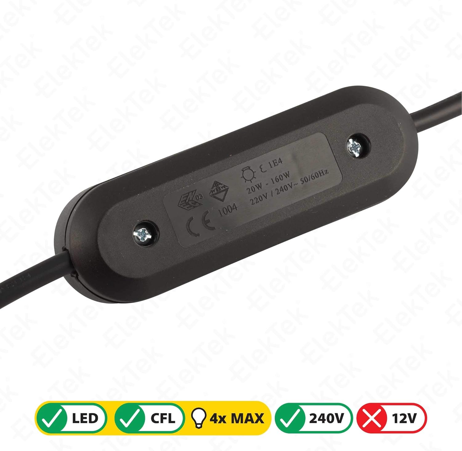 LED Compatible Universal in Line Push Button Dimmer Switch 240v AC 2 ...