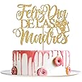 Amazon.com: Feliz Dia De Las Madres Cake Topper, Happy Mothers Day Cake ...