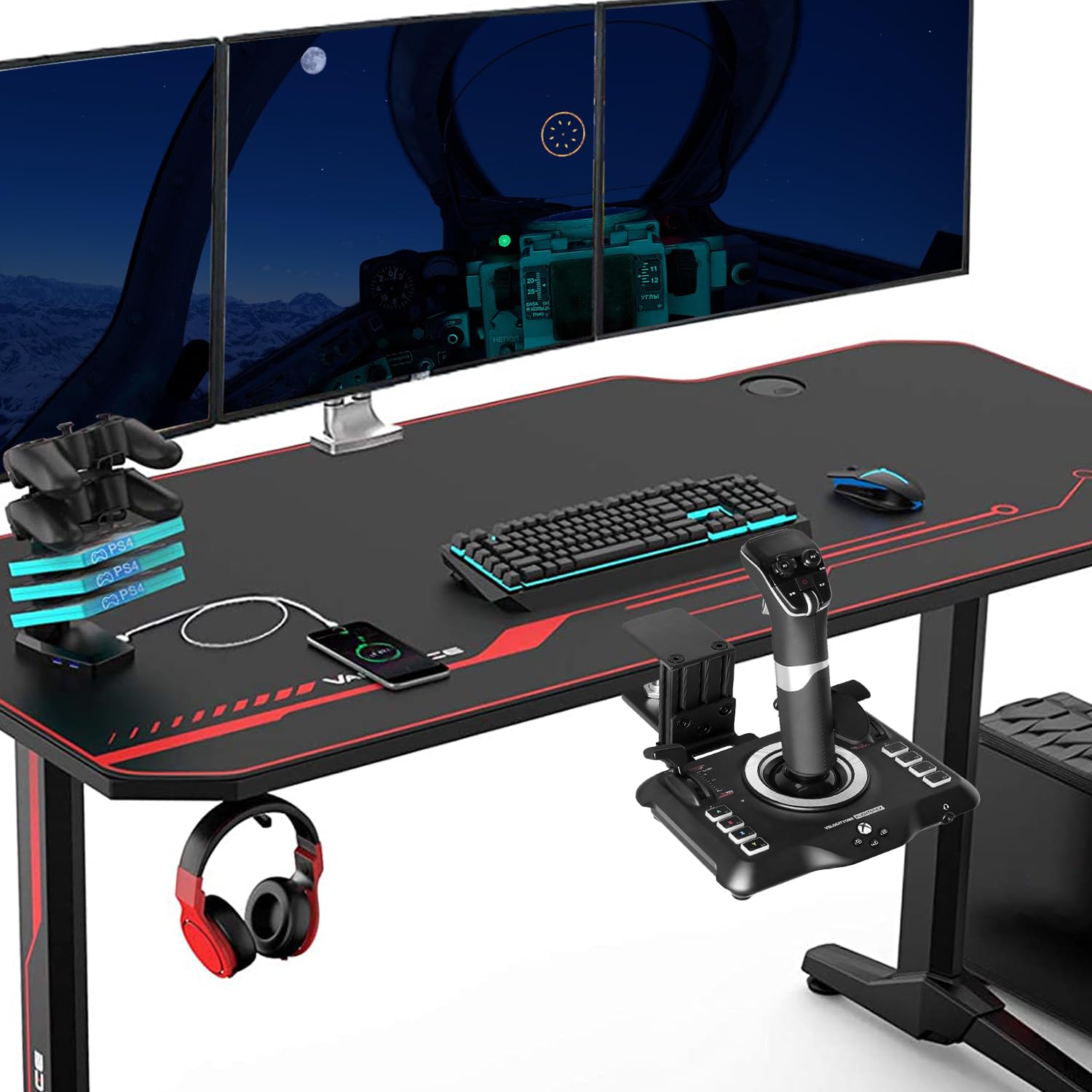 Mua Hikig Steel Clamp-on Flight Stick Desk Mount Bracket Designed for ...