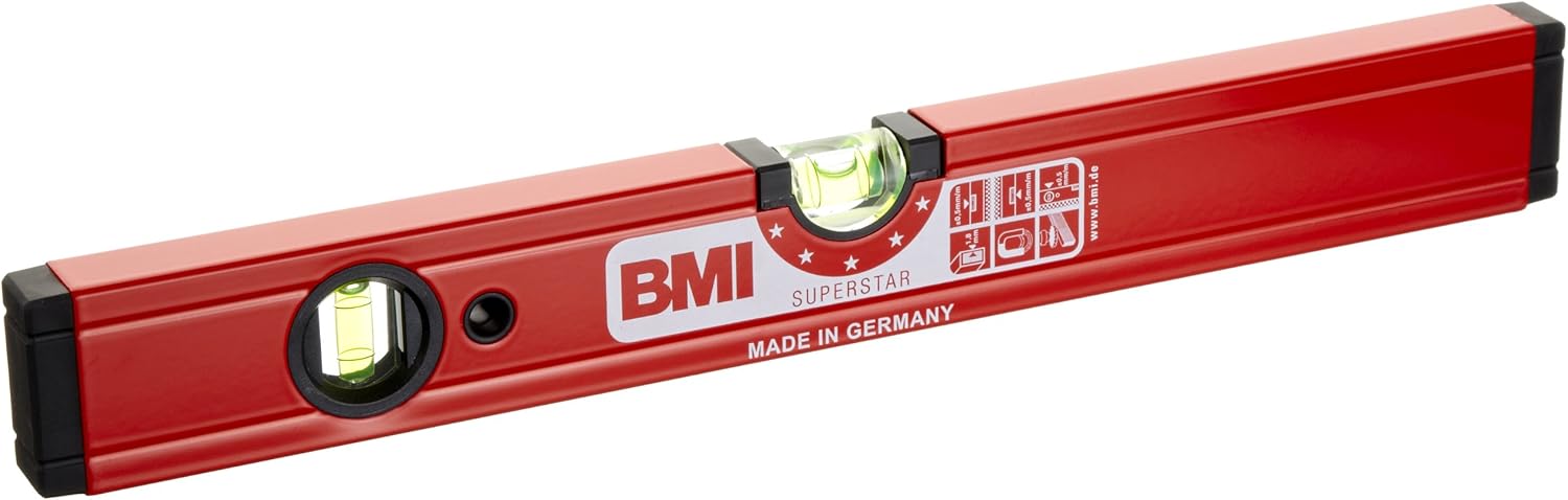 BMI 699040M Super-Star Alu-Spirit Level with Magnet, Red, 40 cm – BigaMart
