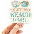 Amazon.com: Resting Beach Face Sunglasses Sticker - Funny RBF Shore ...