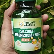 Himalayan Organics Calcium Magnesium Zinc Vitamin D3 & B12-120 ...