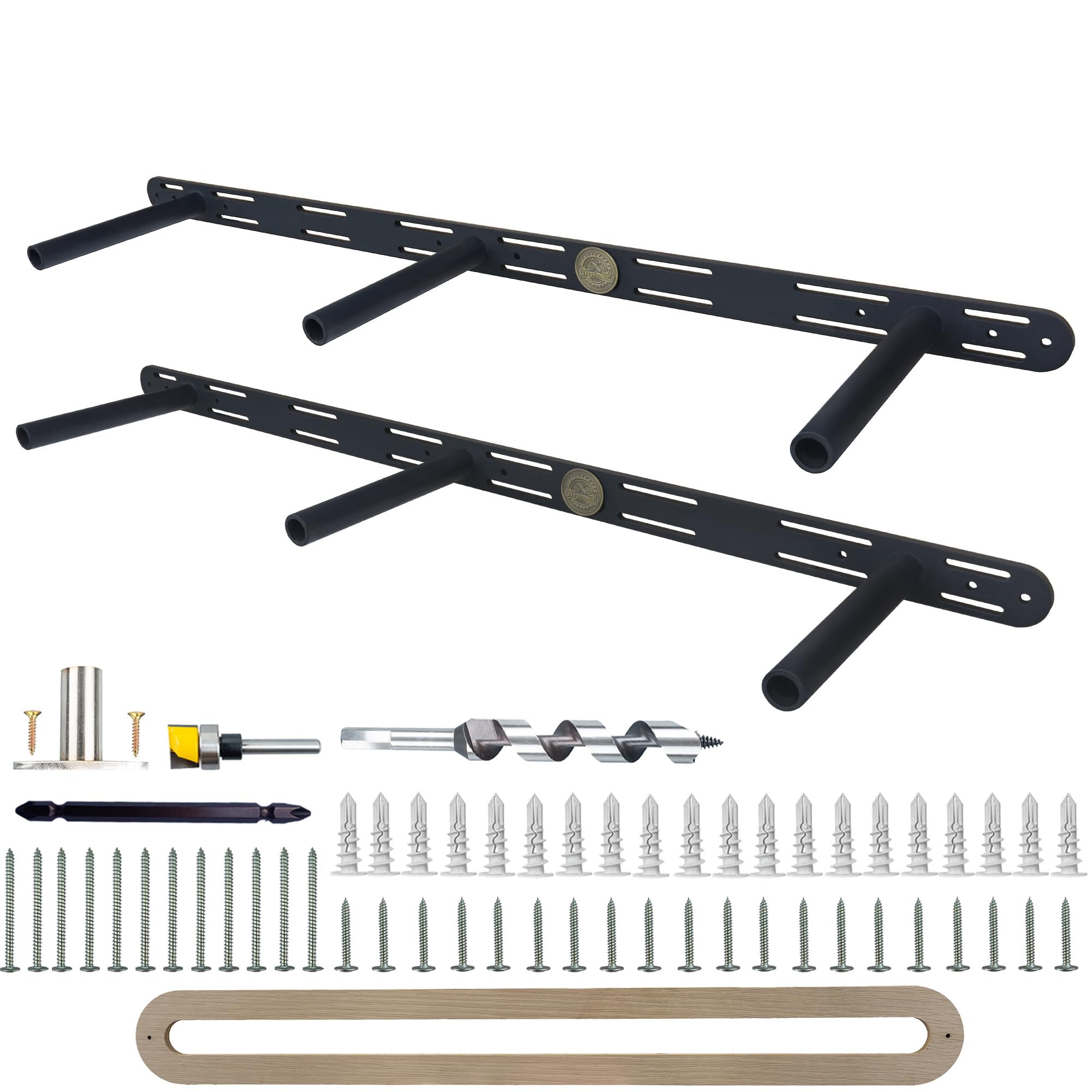 Upgrade 30 inch Heavy Duty Floating Shelf Bracket set of 2?6 Inch Rod ...