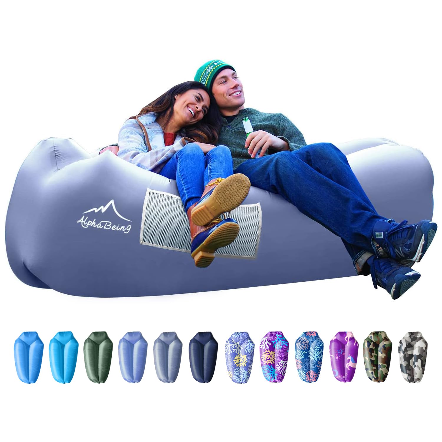 AlphaBeing Inflatable Lounger - Best Air Lounger Sofa for Camping ...