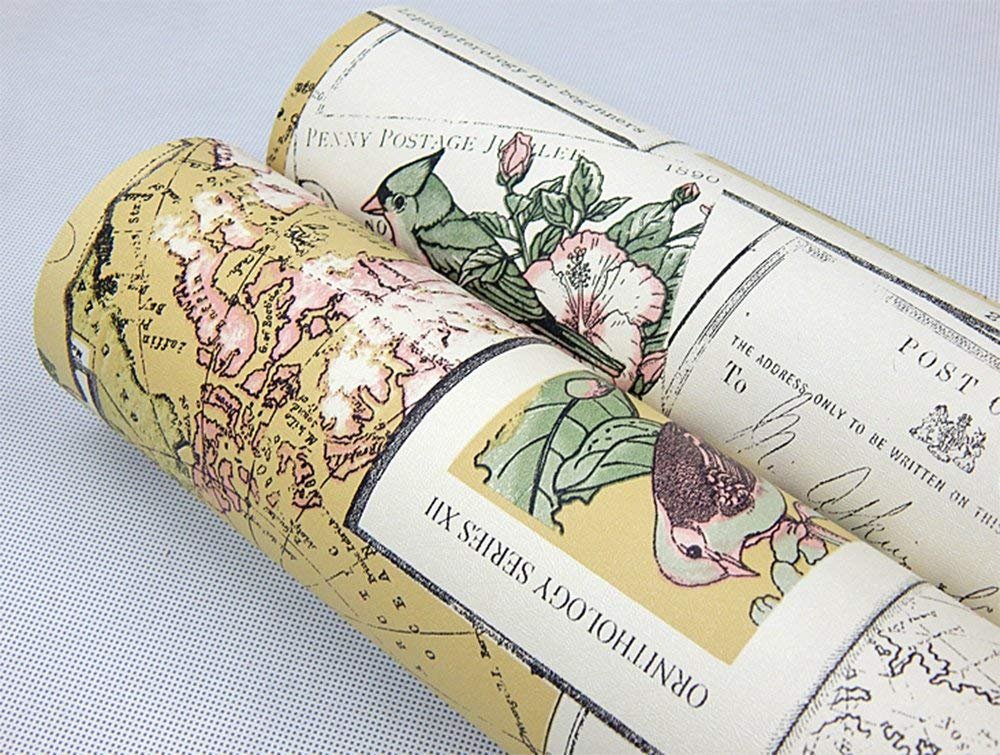 Vintage Peel And Stick Wallpaper Contact Paper Self Adhesive Stamp ...