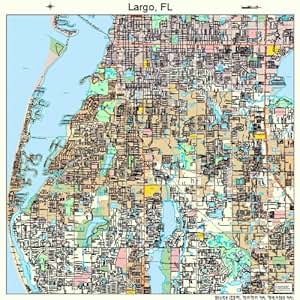 Amazon.com: Large Street & Road Map of Largo, Florida FL - Printed ...