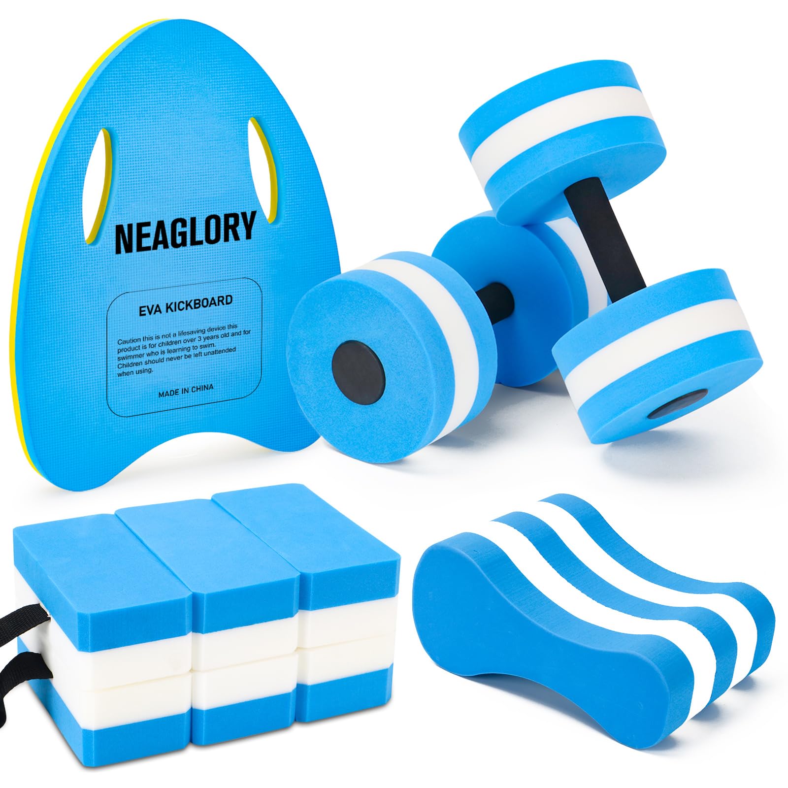 NEAGLORY 5 Pieces Water Aerobics Set Aquatic Exercise Set Pool Fitness ...
