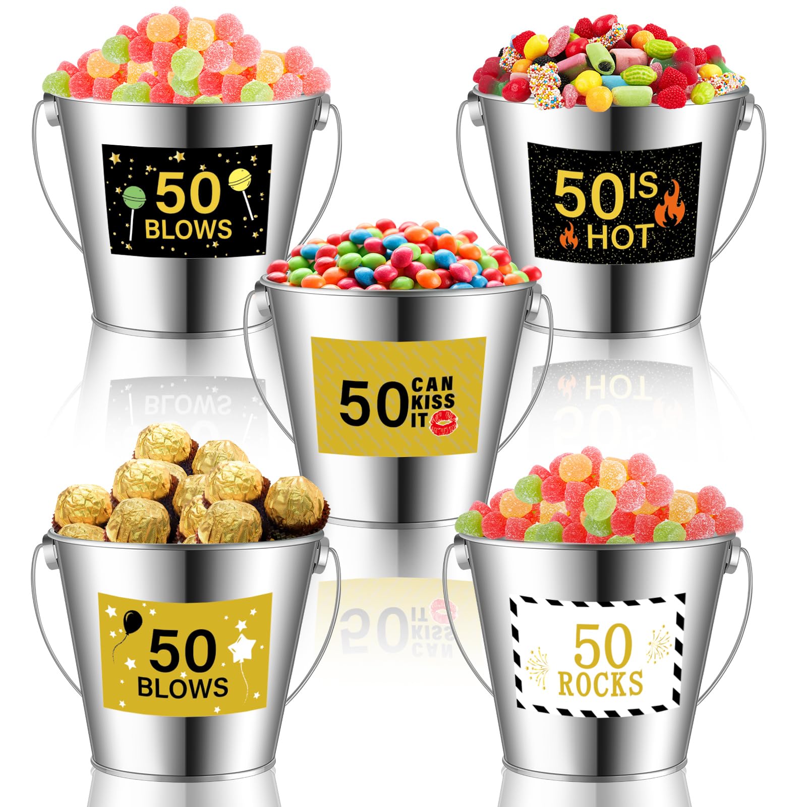 Yiyiring 5 Sets 50th Birthday Decorations Include 5 Pcs 50th Birthday ...