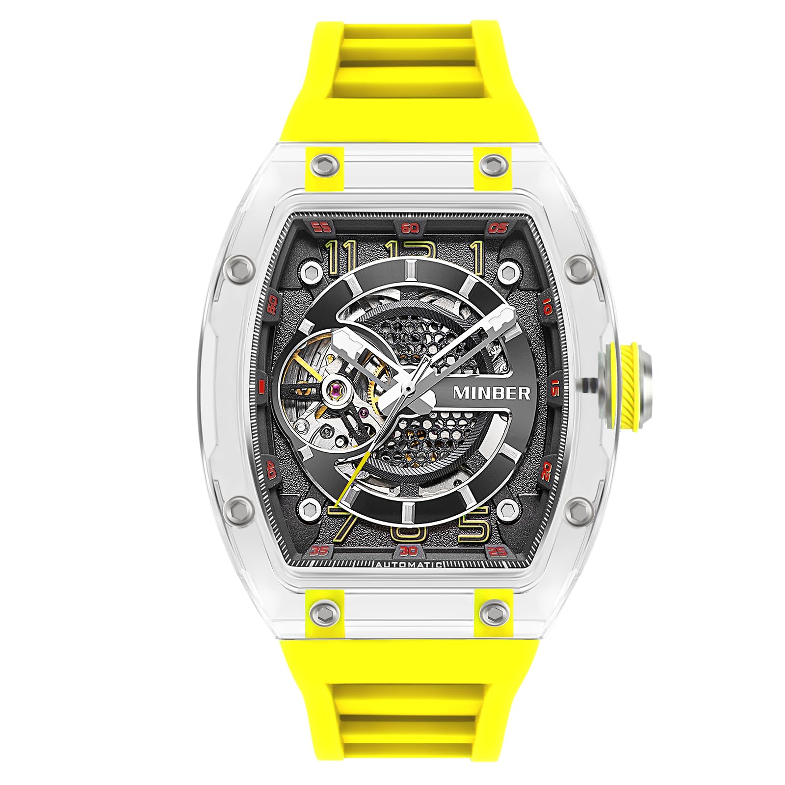 Mua MINBER Skeleton Automatic Watch, 43mm Dial with Luminous Hands ...