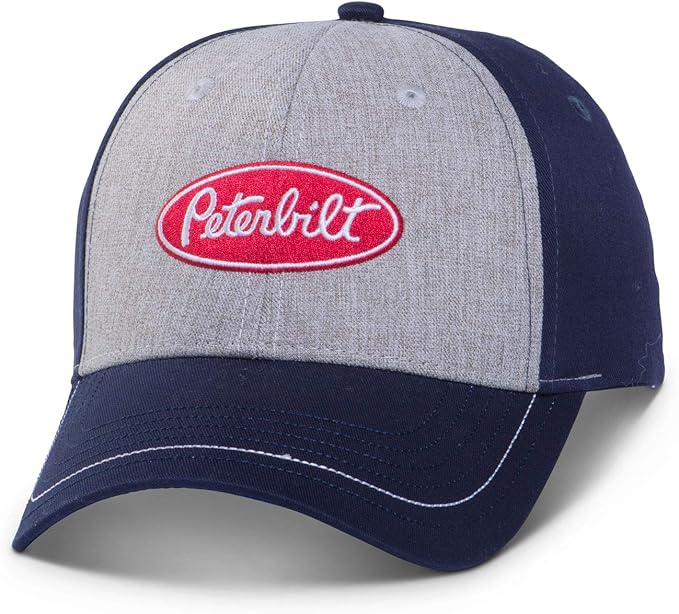 Amazon.com: Peterbilt Motors Cap - Navy Blue/Grey Printed Flag Under ...