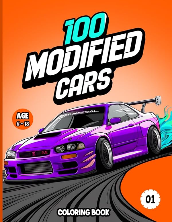 GuatemalaDigital.com - Producto: 100 Modified Cars Coloring Book ...
