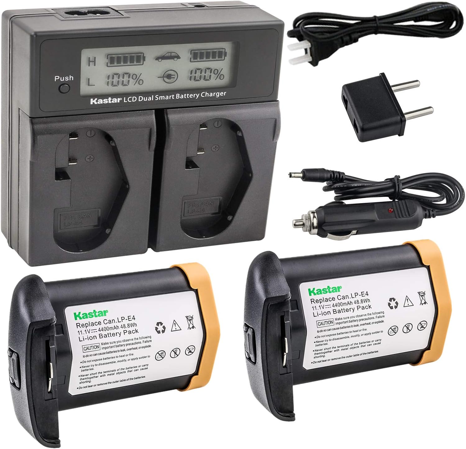 Amazon.com : Kastar LCD Dual Smart Fast Charger & Battery (2 Pack) for ...