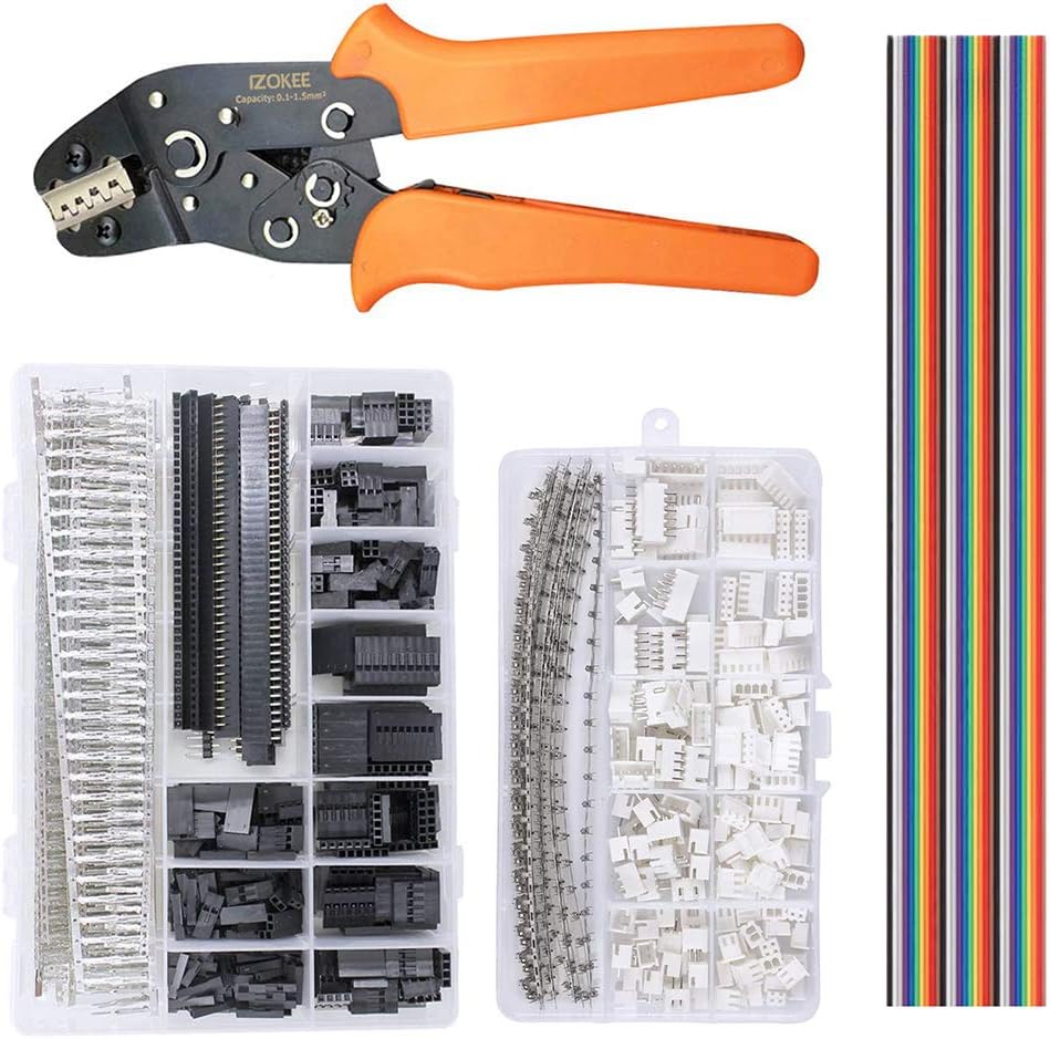 IZOKEE Crimpzange Dupont Stecker JST Set - 2060pcs 2,54mm Dupont ...