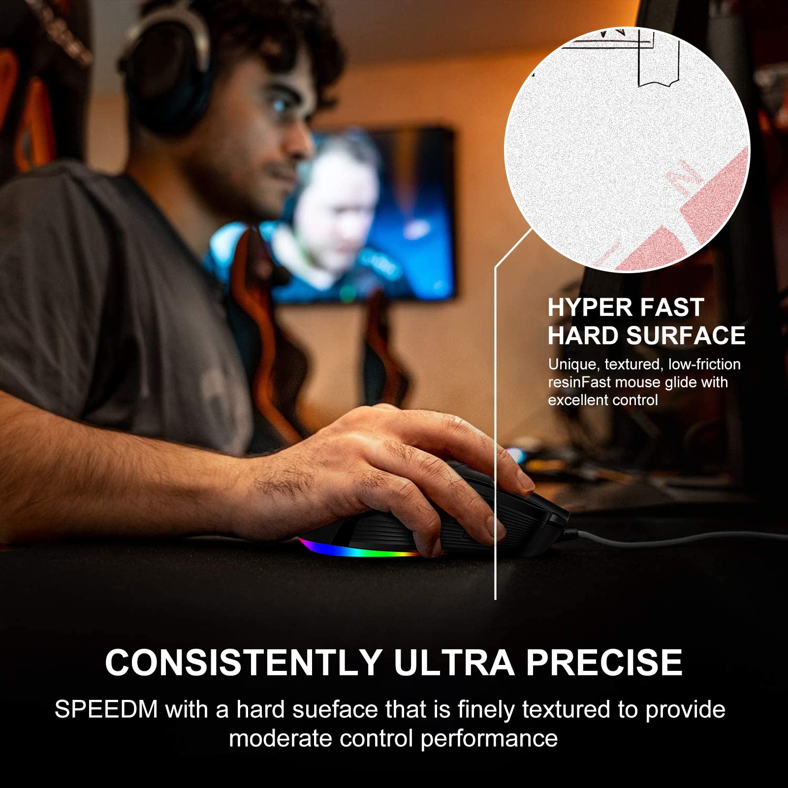 Mua NPET SPEEDM Gaming Mousepad - Resin Surface Hard Gaming Mouse pad ...