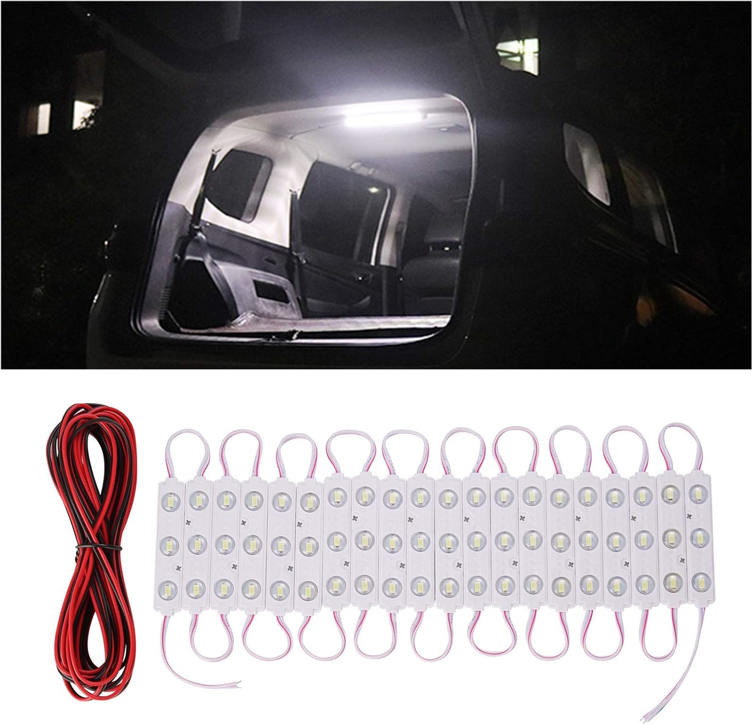 Thlevel 12V Van Interior Light 60LEDs White Car Interior Lights Ceiling ...