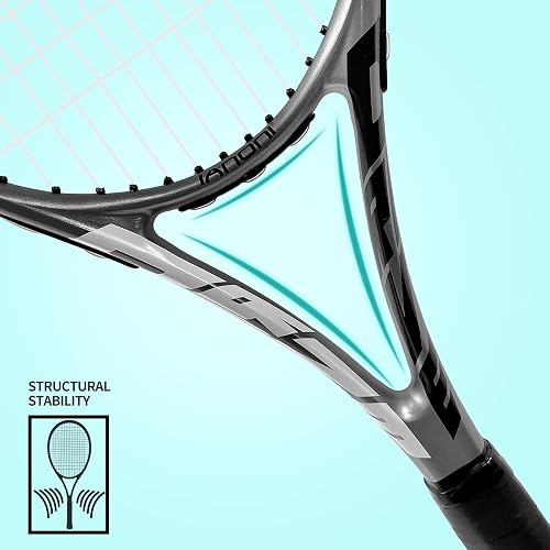Tennis Racket Pre-Strung 27 Inch Tennis Racquets-2 Player Set With 3 ...