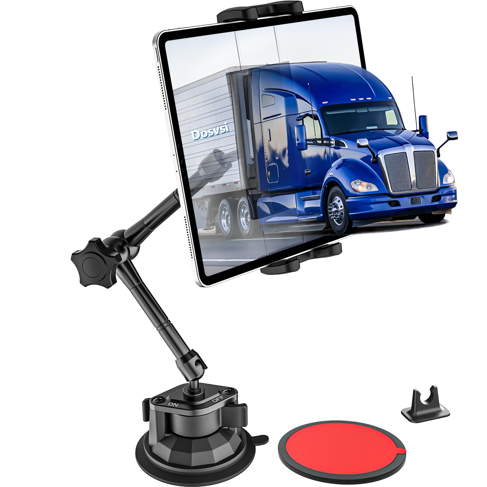 Dosvsi Tablet Mount for Truck Dashboard, [Ultra Powerful Suction Cup ...