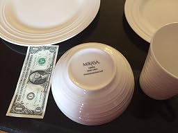 Amazon.com | Mikasa Ciara 16-Piece Bone China Dinnerware Set, Service ...