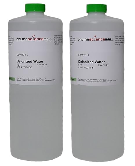 Amazon.com: 2L of Deionized Water - Two 1000mL Bottles of Purified ...