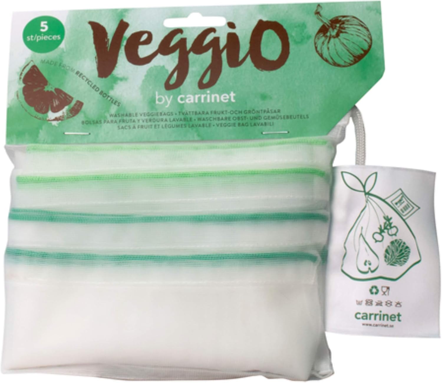 Carrinet Veggio Reusable Food Storage Bags | 100 Percent Recycled ...