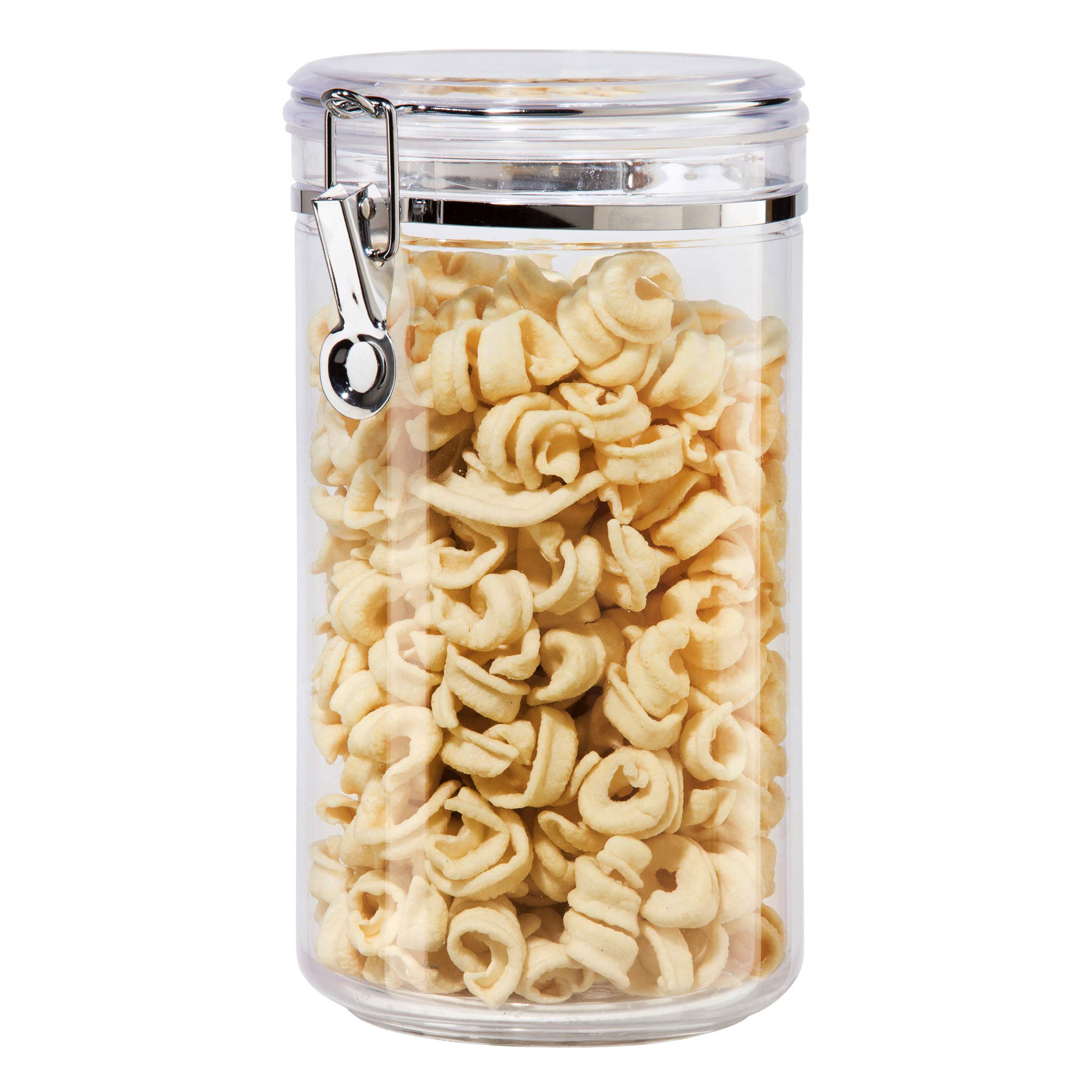 Mua Clear Canister Set with Clamp Lids (5pc) | Large 72 oz Airtight ...