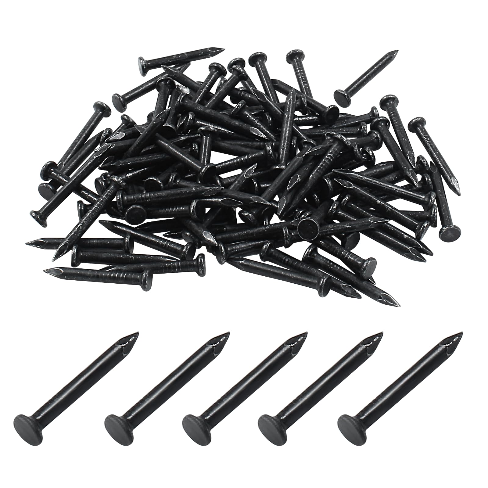 Hordion 100pcs Hardware Nails 0.79 inch, Carbon Steel Point Tip Cement ...