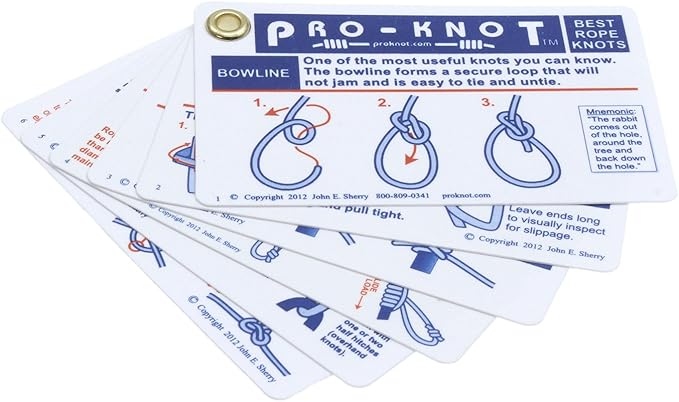 Pro-Knot"Best Outdoor Knots" Pocket Guide Knots - made from durable ...