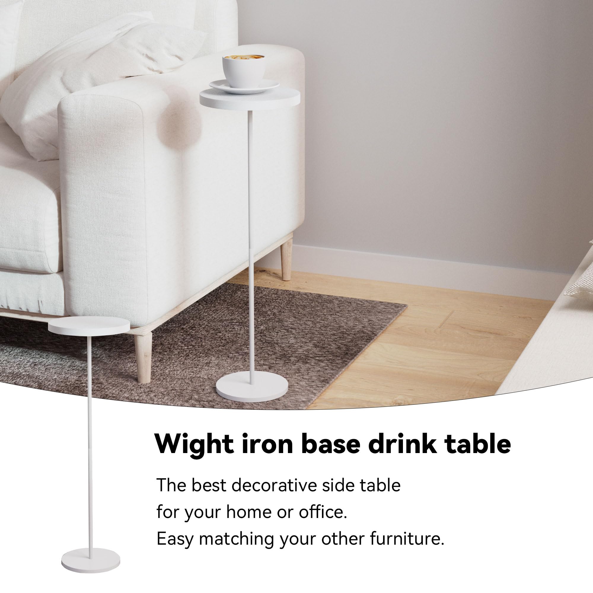 Mua DREAMODERN Round Drink Table Small End Table, Side Table Weighted ...