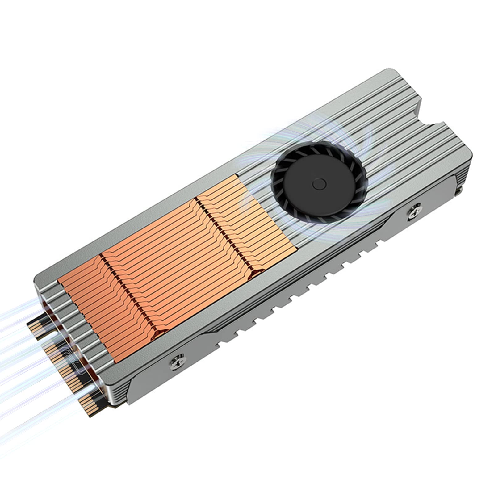 M.2 SSD heatsink with Fan,nvme heatsink with Thermal Pad for M.2 SSD ...