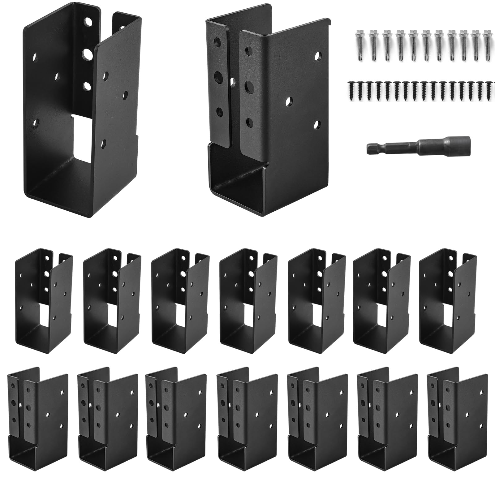 AXWHYS Concealed Joist Hangers, 16 Pcs of 2"x6" Outdoor Trim Concealed ...