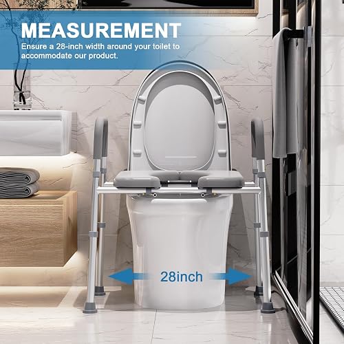 Elevated Toilet Seat Toilet Seat Raised Riser With Handles, Premium ...