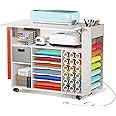 Amazon.com: Craft Organizers and Storage Cart with Extendable Desktop ...