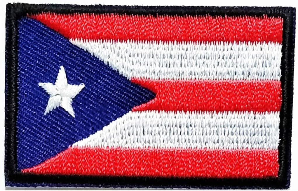 Amazon.com: Mini Puerto Rico Puerto Rican Flag National Iron On Patches Logo Badge Sign Symbol T ...