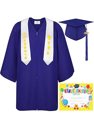 SOMSOC 5 Pack 2025 Matte Preschool Kindergarten Graduation Gown Cap ...