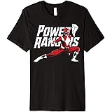 Amazon.com: Power Rangers Red Ranger Action Pose Logo T-Shirt ...