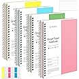 Amazon.com : EMSHOI Graph Paper Spiral Notebook, 4 Pack 5.7" x 8.22" A5 ...