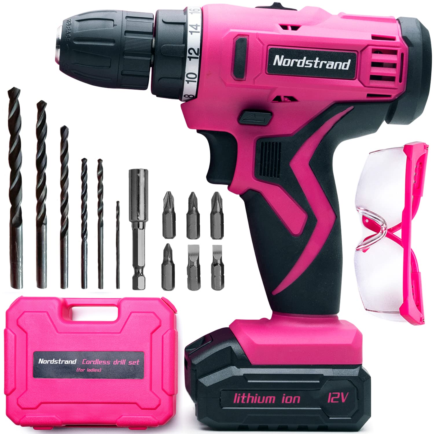 Mua Pink Cordless Drill Set - Electric Screwdriver Cordless Drill Kit ...