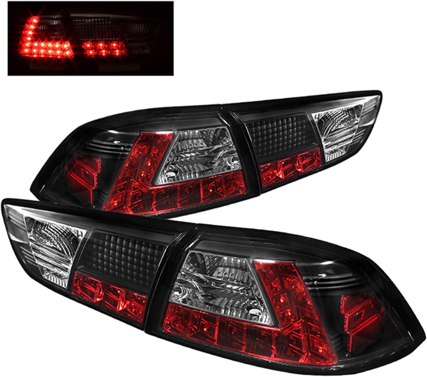 Amazon.com: Spyder Auto 5030375 LED Tail Lights Black/Clear: Automotive