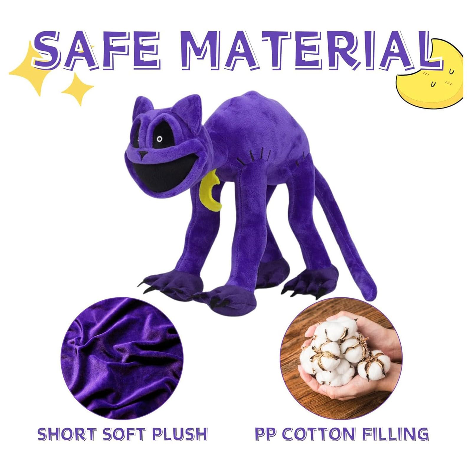 Smiling Critters Plush New Monster Catnap Plush,Smiling Critters Plushies Stuffed Pillow Doll ...