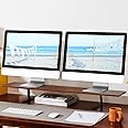 Amazon.com: MYLOLF Desk Dual Monitor Stand: 40 Inches Wood Desktop ...