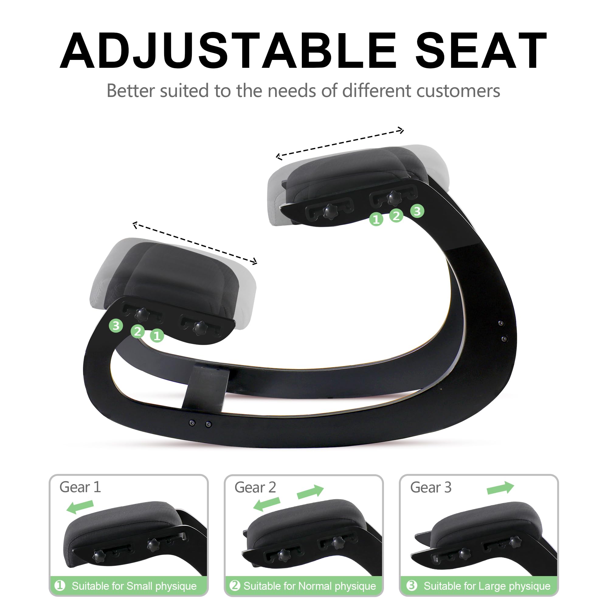Mua MallVitally Adjustable Kneeling Chair, Wooden Ergonomic Rocking ...