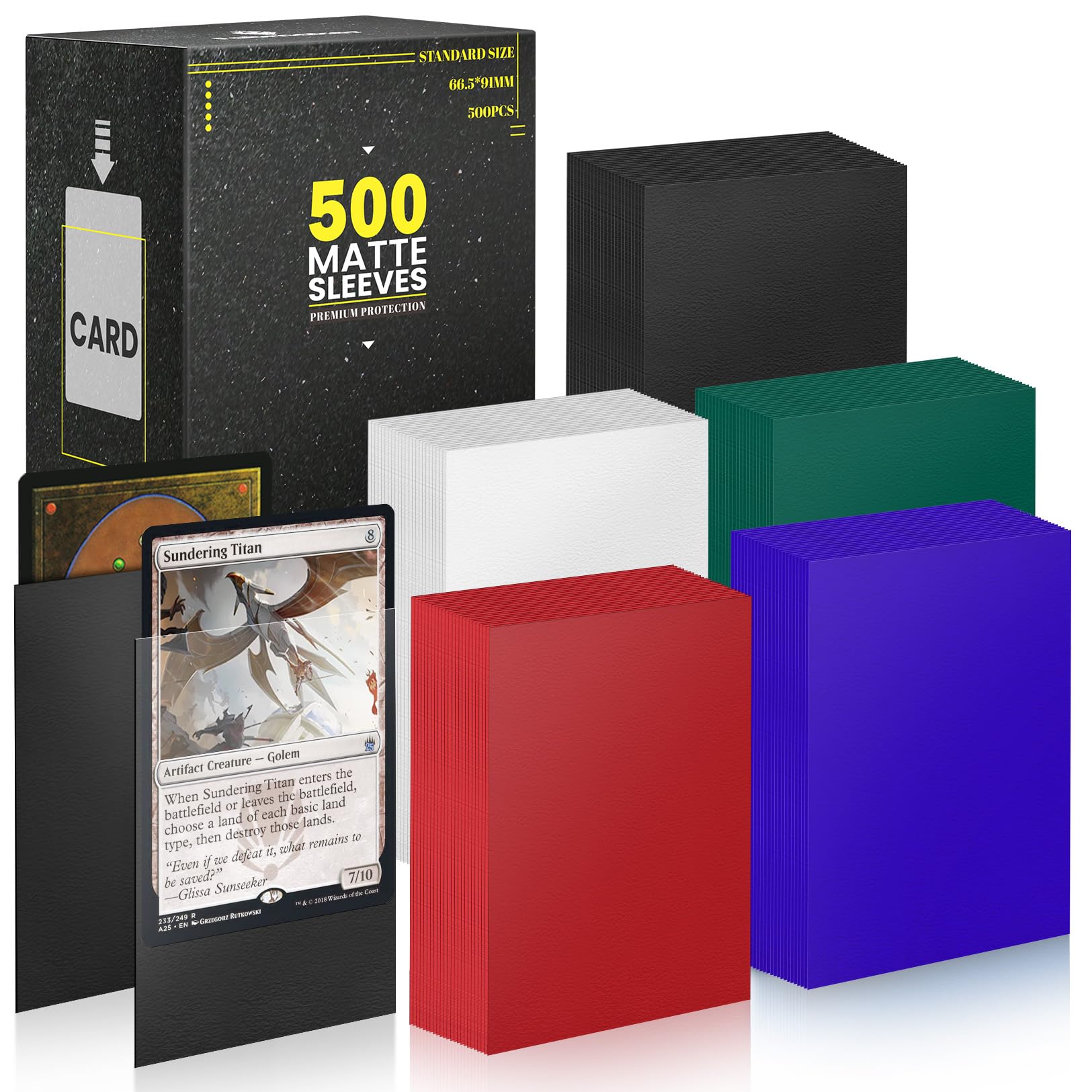 Standard MTG Card Sleeves 500 Pack, Sturdy Card Protectors Sleeves ...