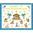 Amazon.com: Whaline 63Pcs Christmas Nativity Bulletin Board Decorations ...