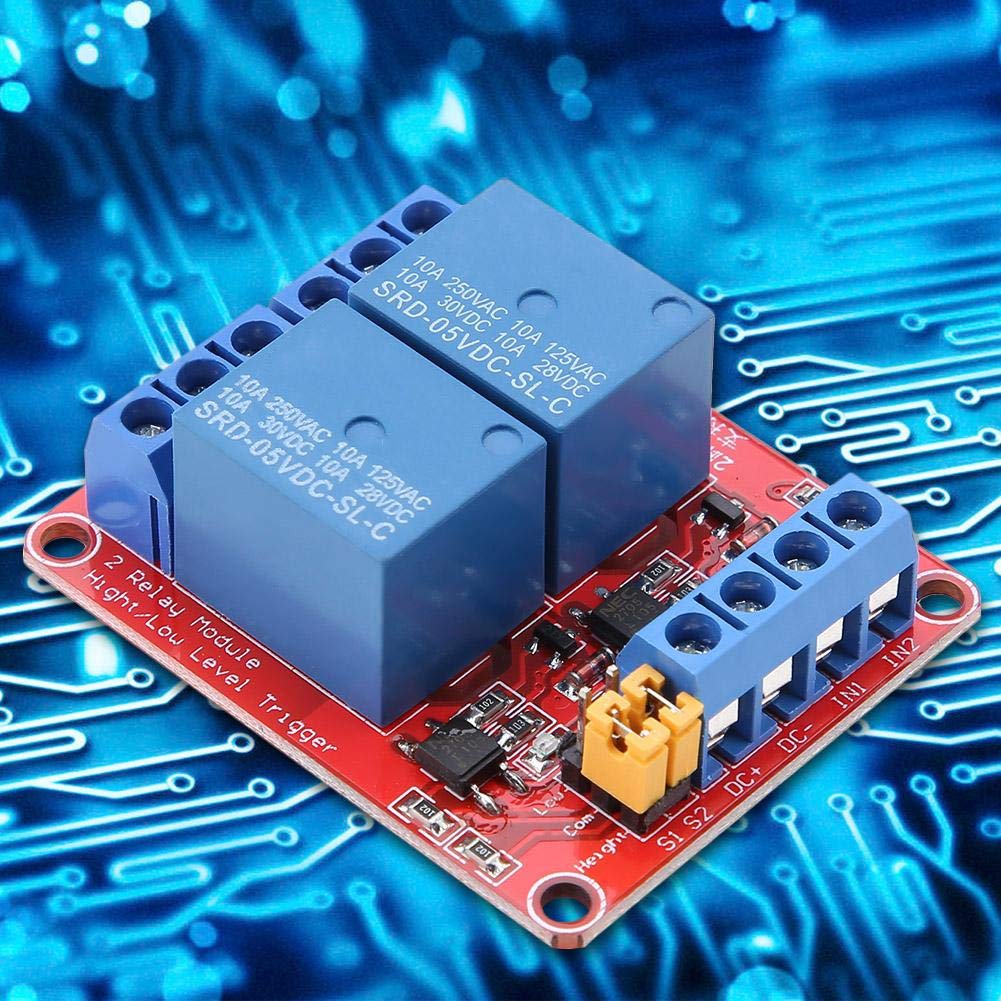 2 Channel Relay Module Relay Board Expansion Board with Optocoupler ...