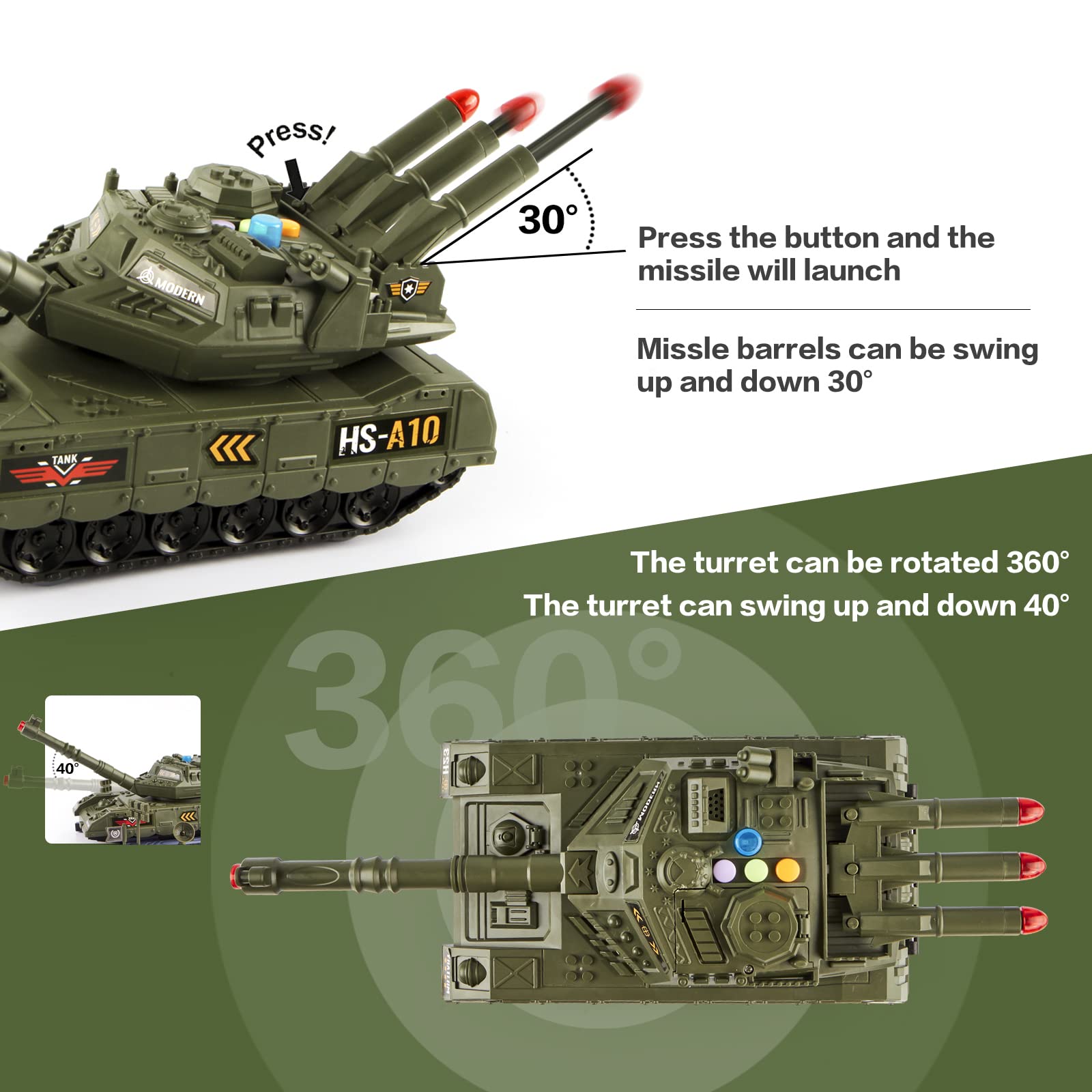 Mua WNSULL Tank Toys for Boys,Army Toys Tank with 6 Alloy Die-Cast Army ...