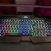 RK400 Rainbow LED Backlit Gaming Keyboard Mouse Combo Bundle UK Layout ...